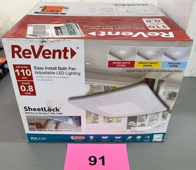 REVENT EASY INSTALL BATH FAN IN BOX - Earl's Auction Company