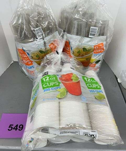 (3) PACKS OF PLASTIC CUPS - Earl's Auction Company