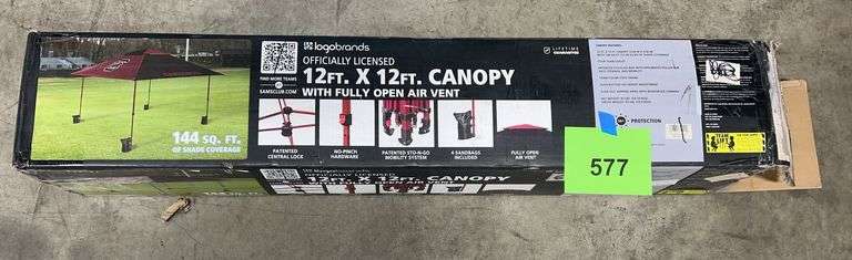 LOGOBRANDS 12FTx12FT CANOPY IN BOX - GAMECOCKS - Earl's Auction Company