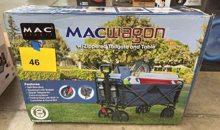 MACWAGON W/ ZIPPERED TAILGATE & TABLE IN BOX - Earl's Auction Company