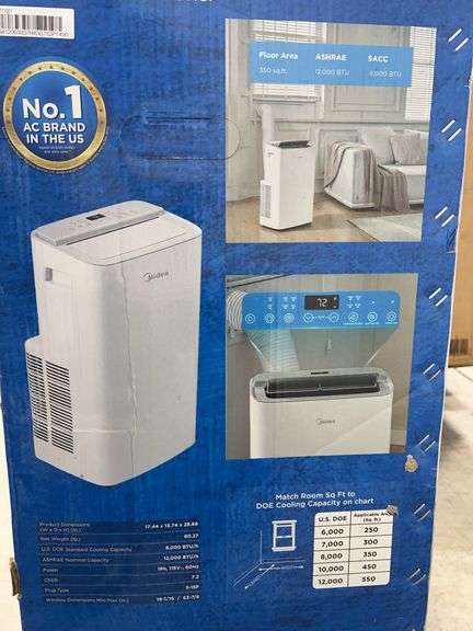 MIDEA SMARTCOOL PORTABLE AIR CONDITIONER IN BOX - Earl's Auction Company