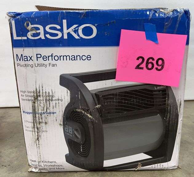 LASKO PIVOTING UTILITY FAN IN BOX - Earl's Auction Company