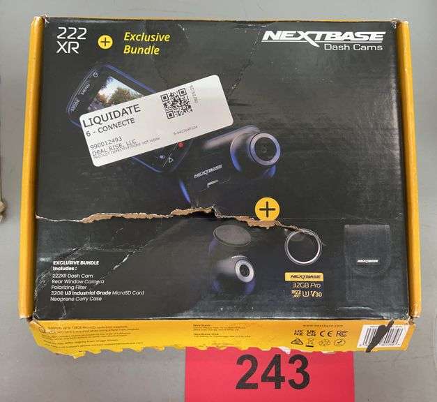 NEXTBASE 222 XR DASH CAM BUNDLE IN BOX - Earl's Auction Company