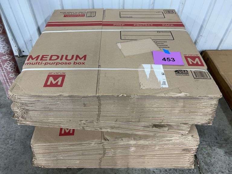 (75) MEDIUM MULTI PURPOSE CARDBOARD BOXES - Earl's Auction Company