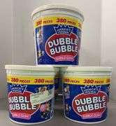 (3) BUCKETS OF DUBBLE BUBBLE GUM - Earl's Auction Company