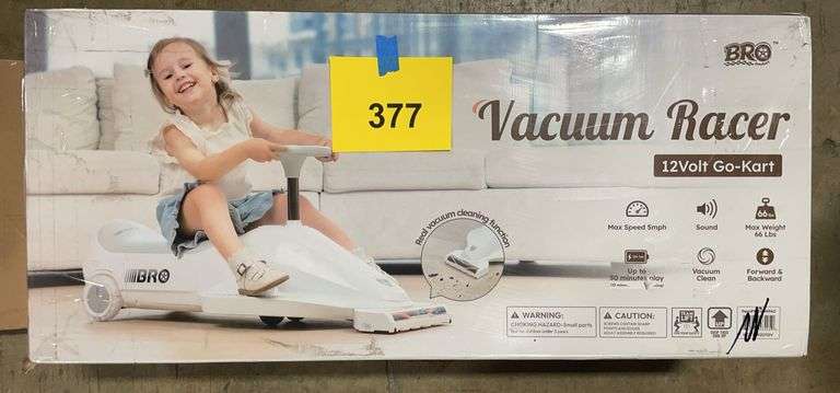 KIDS VACUUM RACER 12V GO KART IN BOX - Earl's Auction Company