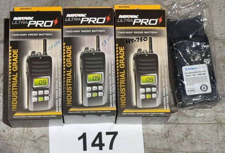 (4) 2-WAY RADIO BATTERIES - Earl's Auction Company