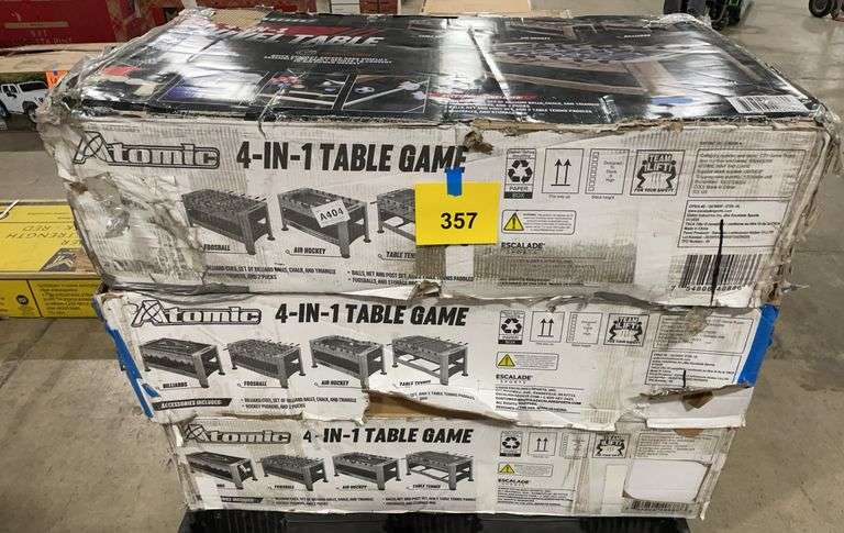 AS IS - (3) ATOMIC 56" 4 IN 1 SWIVEL TABLES IN BOXES - Earl's Auction ...