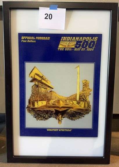 FRAMED INDY 500 PROGRAM POSTER - Earl's Auction Company