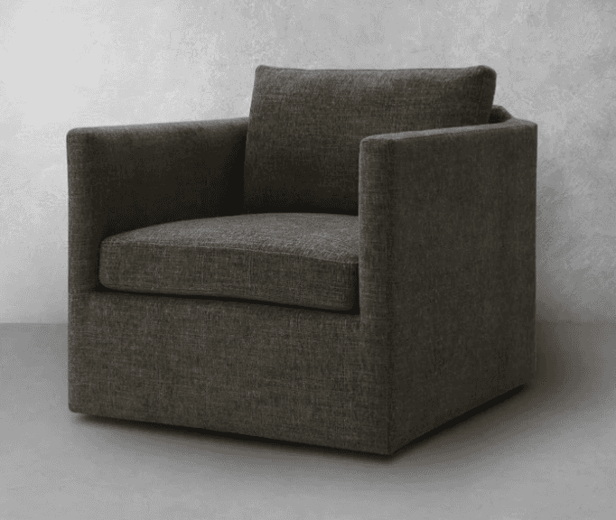 ABBYSON SAMSON SWIVEL CHAIR IN BOX - CHARCOAL - Earl's Auction Company