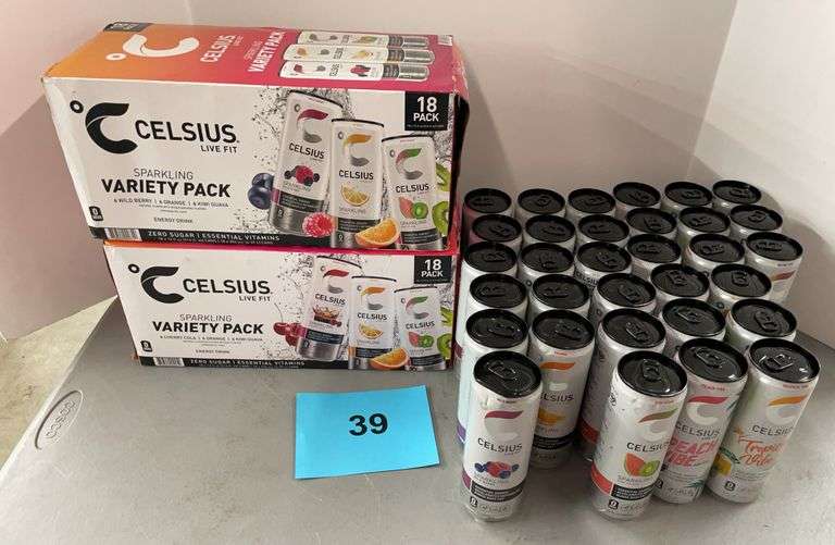 (2) BOXES OF CELSIUS & (32) CANS - Earl's Auction Company