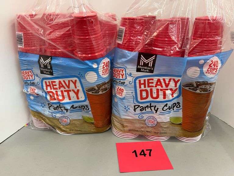 (2) PACKS OF PLASTIC CUPS - Earl's Auction Company