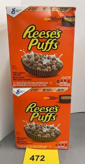 (4) BOXES OF REESE'S PUFFS CEREAL - Earl's Auction Company