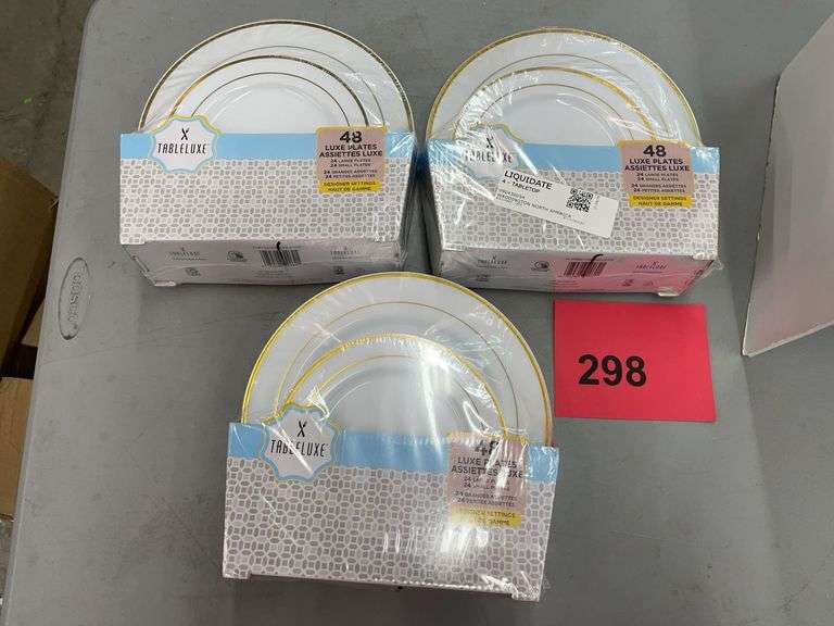 (3) PACKS OF TABLELUXE PLATES - Earl's Auction Company