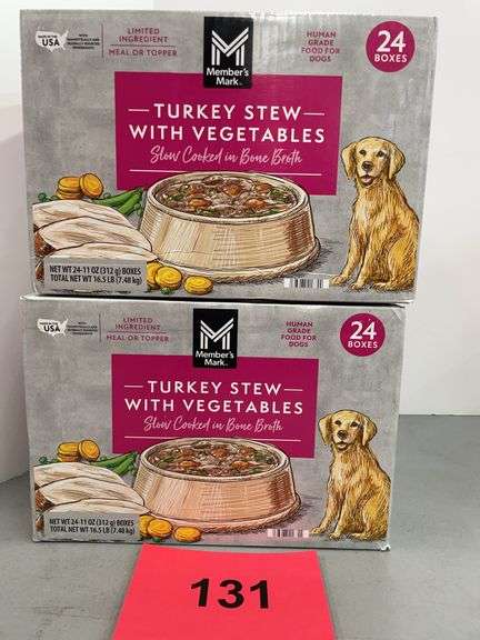 (2) BOXES OF TURKEY STEW DOG FOOD - Earl's Auction Company