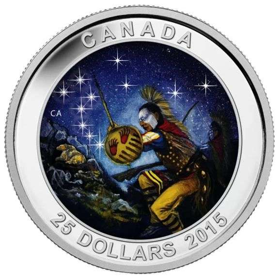 2015 $25 Fine Silver Coin Star Charts : The Wounded Bear - .999 - East ...