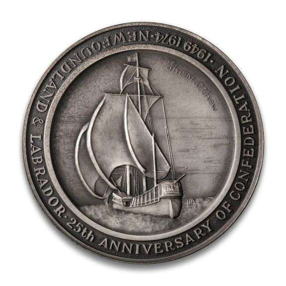 1949- 1974 25th Anniversary of Confederation Newfoundland Labrador Coin ...