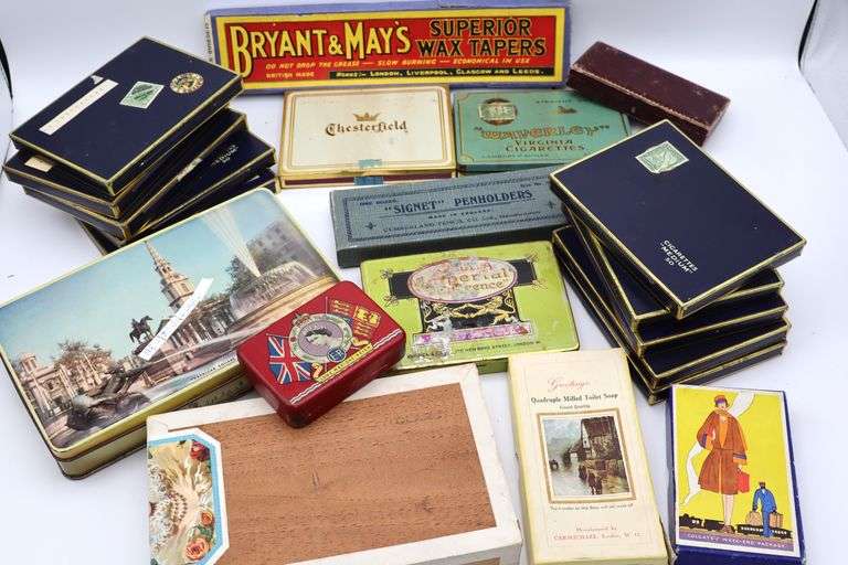 Cool Collection of 20 Vintage Cigar/Cigarette Boxes +Misc - East Coast ...