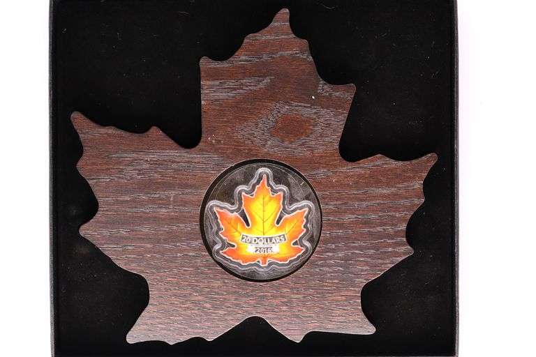2016 $20 The Canadian Maple Leaf Maple Leaf Shaped Coin Fine Silver ...