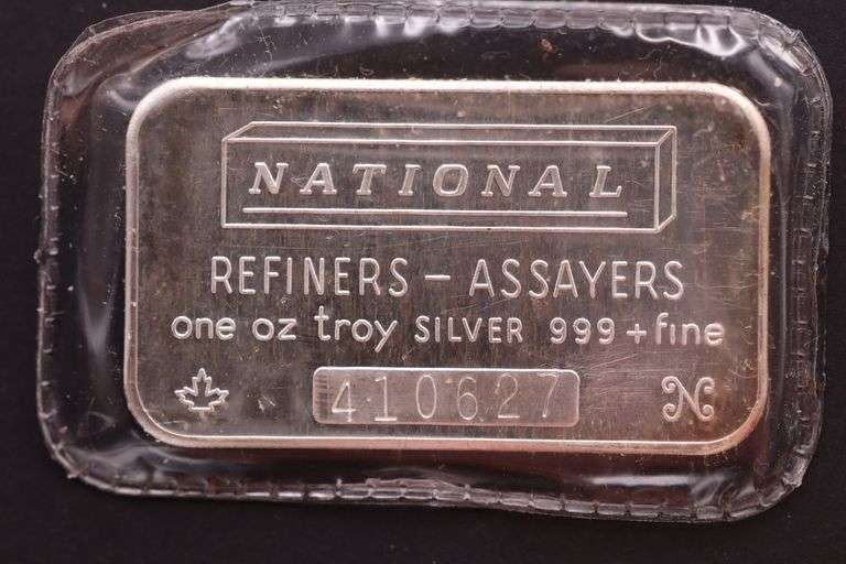 National Refiners -Assayers .999 1 oz troy Silver Bar - East Coast ...