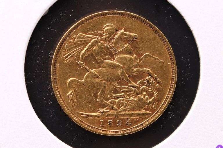 1894 Great Britain Gold Sovereign AGW .2354 oz - East Coast Coins ...