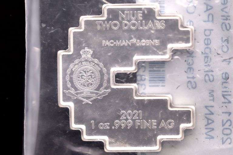 2021 Niue 1 oz Silver $2 Pac Man .999 Pure - East Coast Coins, Auctions ...