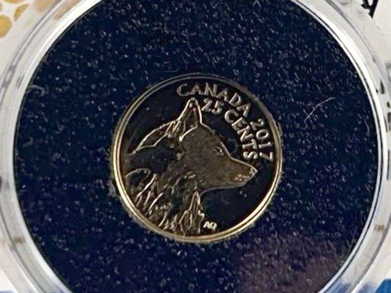 2017 Canada 25 Cents Pure Gold Coin Predator vs Prey Inuit Arctic Fox ...