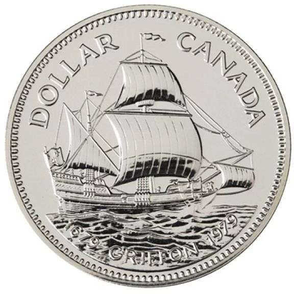 1979 (1679-) Canadian $1 Griffon Tricentennial Specimen Silver Dollar ...