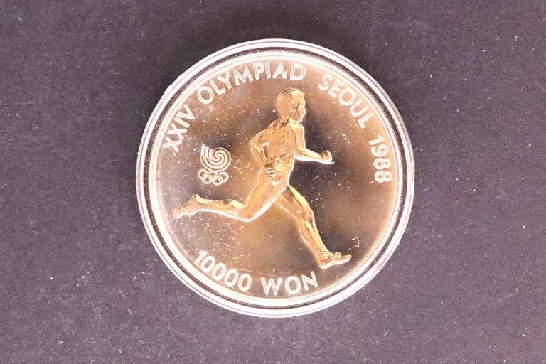 1988 Séoul OLYMPIC Runner Track Proof Silver 10000 Won Coin - Weight ...