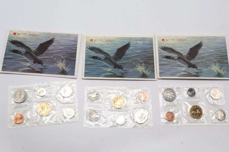 Collection of 3 Canadian proof like set from 1968- 1987 - East Coast ...