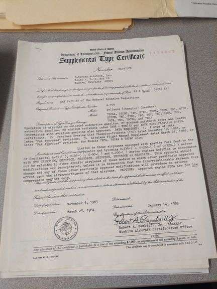 1946 CHAMPION AERONCA 7AC Fixed wing single engine (2 seats / 1 engine ...