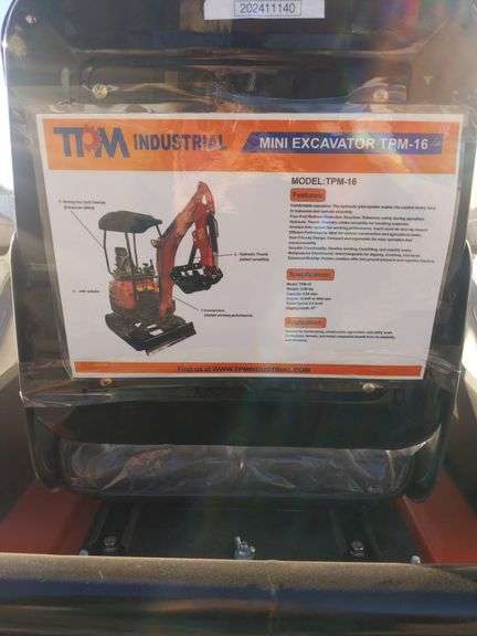 UNUSED TPM 16 MINI EXCAVATOR - EK Auctioneers LLC