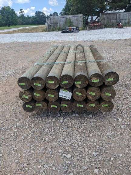 QTY (21) UNUSED 6"X8' PRESSURE TREATED PERFECT POSTS - EK Auctioneers LLC