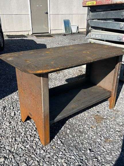 58"x29"x32" METAL SHOP TABLE - EK Auctioneers LLC