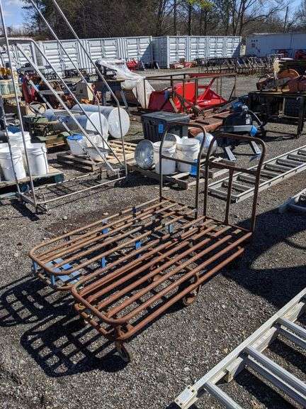 QTY (2) ROLLING METAL CARTS - EK Auctioneers LLC