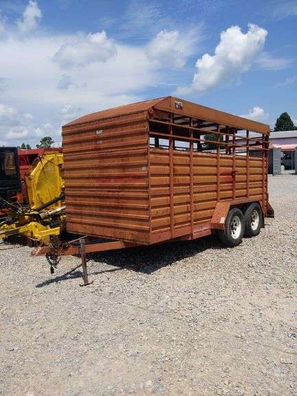 H & S 16' STOCK TRAILER W/ SPLIT GATE - EK Auctioneers LLC