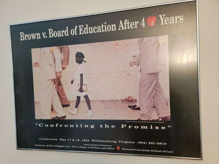 Vintage Framed Poster, "Brown v. Board of Education After 40 Years ...