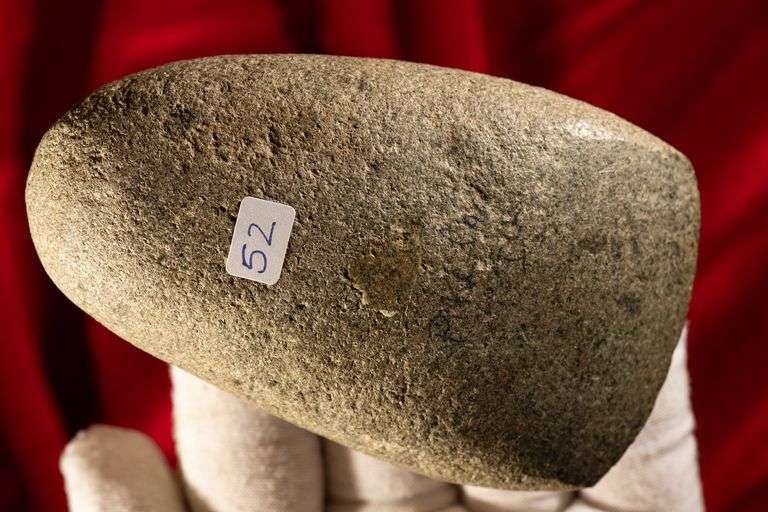 A Nicely Polished 4-1/4" Hardstone Celt - Evan Gallo Auctioneers LLC