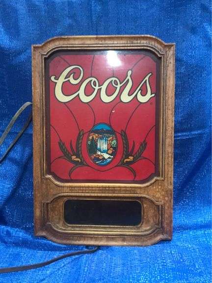 Coors light & clock - Auction Services LTD
