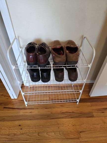 Wire Shoe Rack with Shoes - Auction Services LTD
