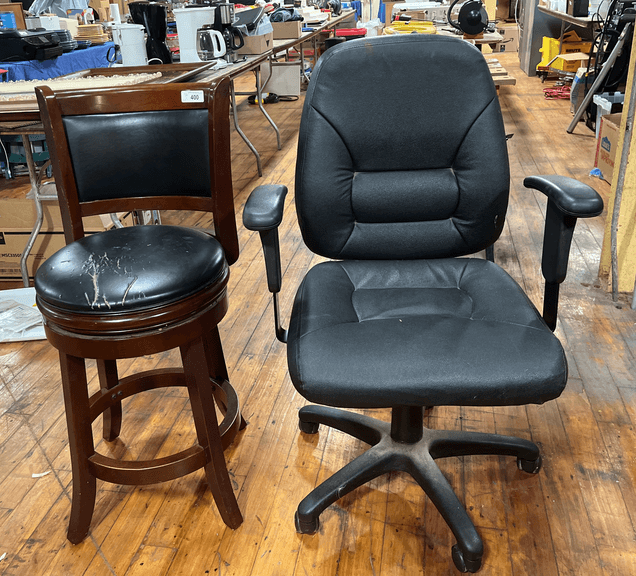 Chair and stool - Auction Services LTD