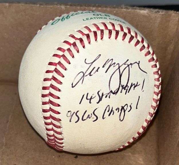 Autographed baseball - Auction Services LTD