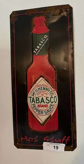 Tabasco sign - Auction Services LTD