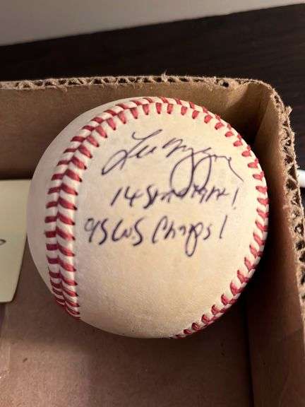Autographed baseball - Auction Services LTD