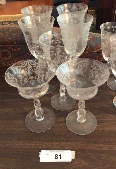 Crystal stemware - Auction Services LTD