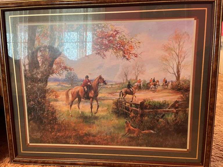 Hunting scene print - Auction Services LTD