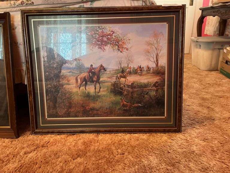 Hunting scene print - Auction Services LTD