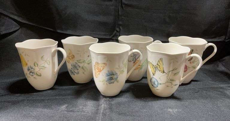 Lenox Butterfly Meadow collection mugs - Auction Services LTD