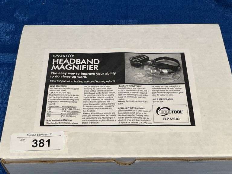 Headband magnifier - Auction Services LTD
