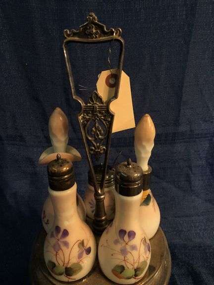 Antique condiment caddy - Auction Services LTD